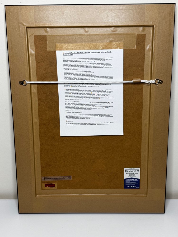 British Artist, Death of Cleopatra, Mid-20th Century, Watercolour ...