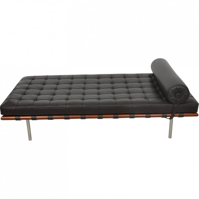 Barcelona Daybed aus Braunem Leder von Ludwig Mies Van Der Rohe bei ...