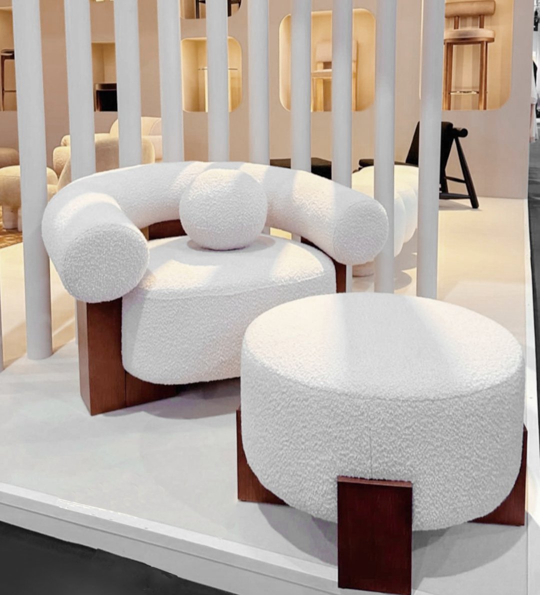 Cassette Pouf in White by Alter Ego Studio for sale at Pamono