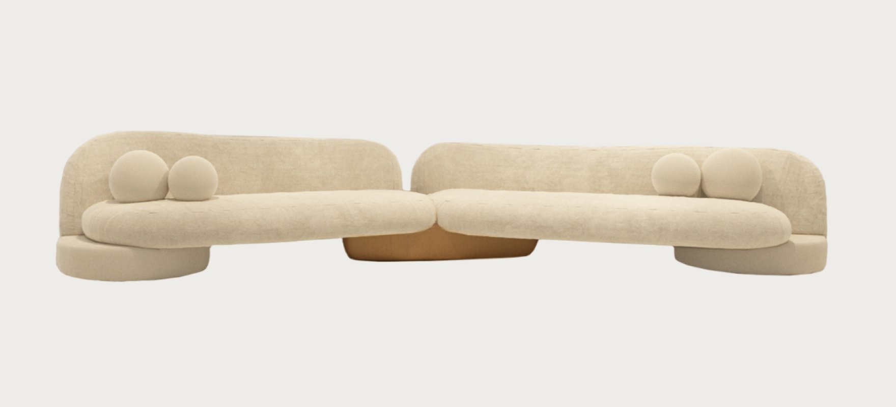 Mode Modular Sofa in Beige by Alter Ego Studio, Set of 2 for sale at Pamono
