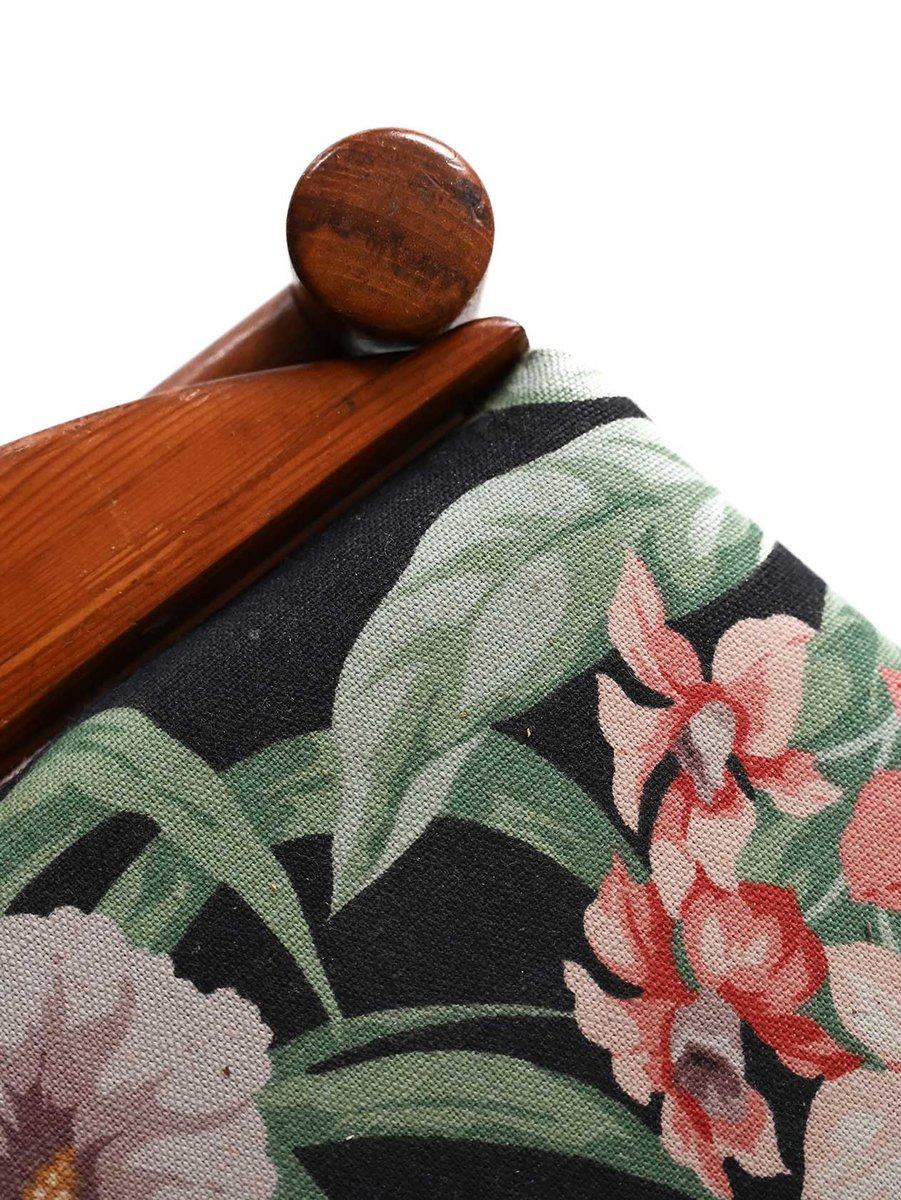 Scandinavian Footstool with Frank Fabric by Josef Frank for Svenskt ...