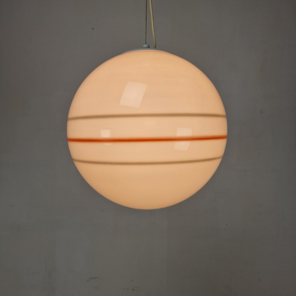 Italian Murano Glass Globe Pendant Lights, 1970s for sale at Pamono