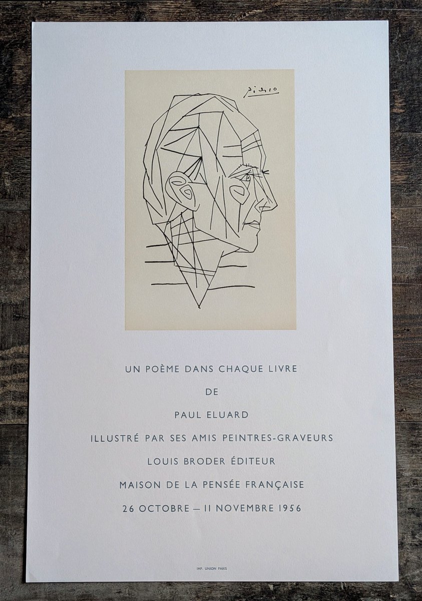 Pablo Picasso, A Poem in Every Book Poster von Paul Eluard, 1956 ...