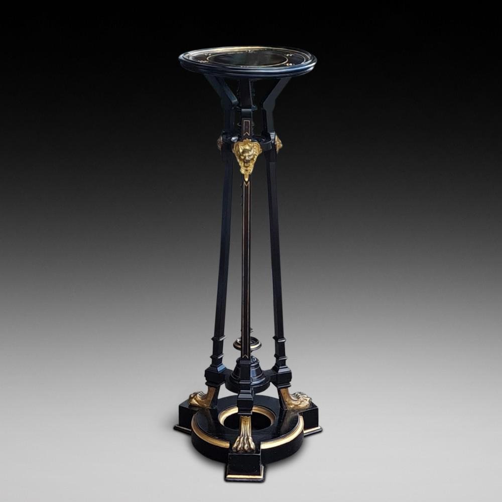 Ebonised and Ormolu Mounted Jardiniere Stand for sale at Pamono