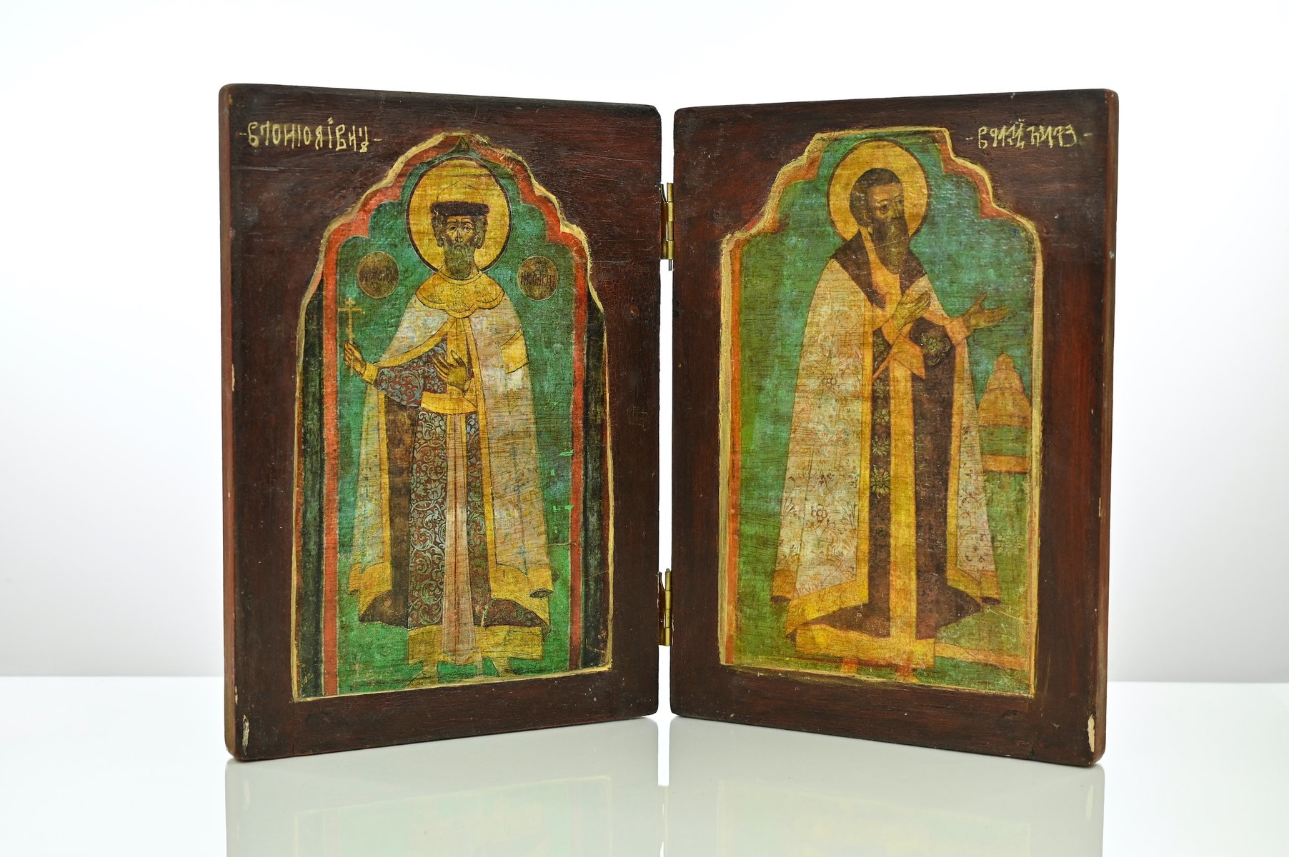 Archangel Michael and Saint Alexius Diptych Icon, 19th Century for sale ...