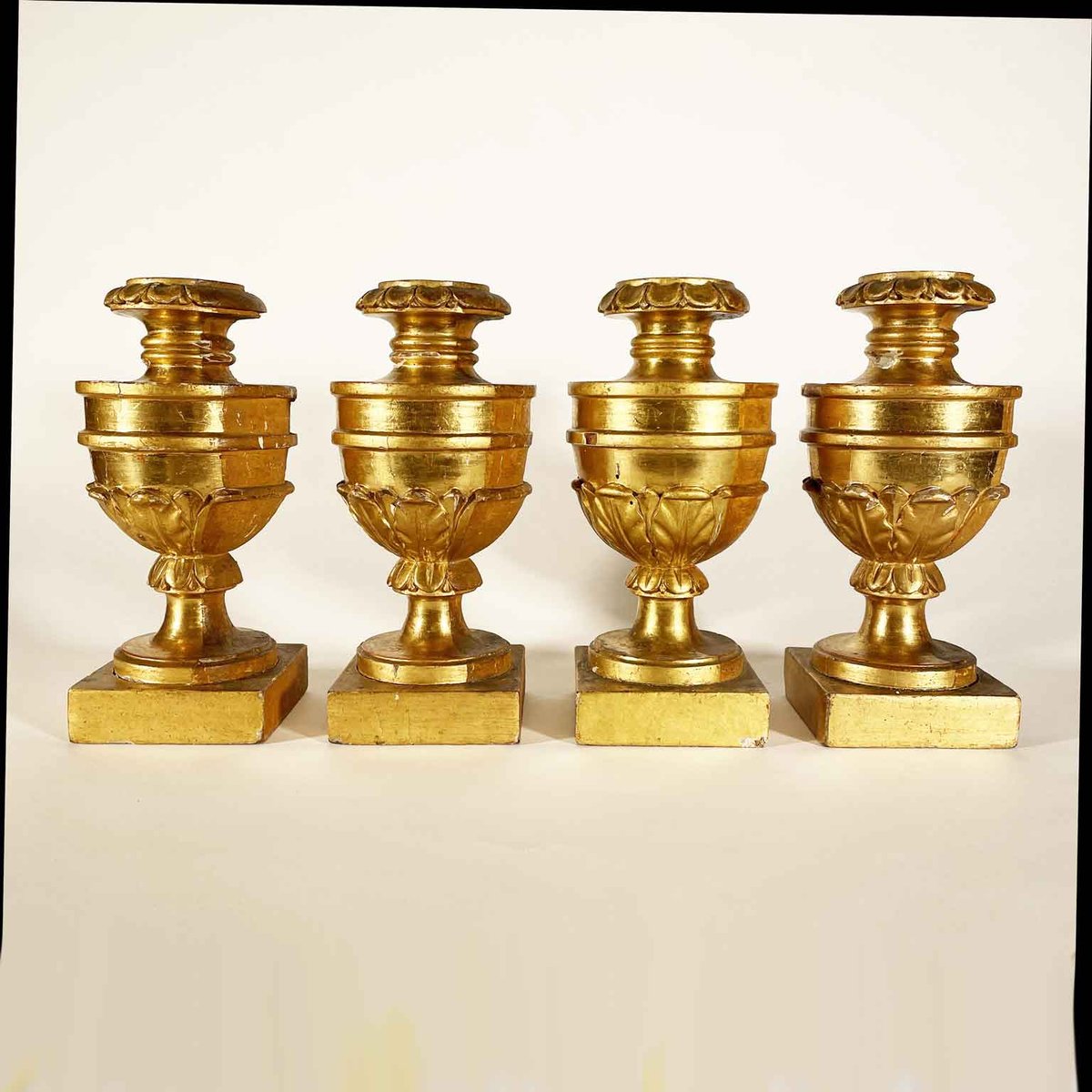Italian Empire Lamp Bases in Gilded and Carved Wood, 1700s, Set of 4 ...