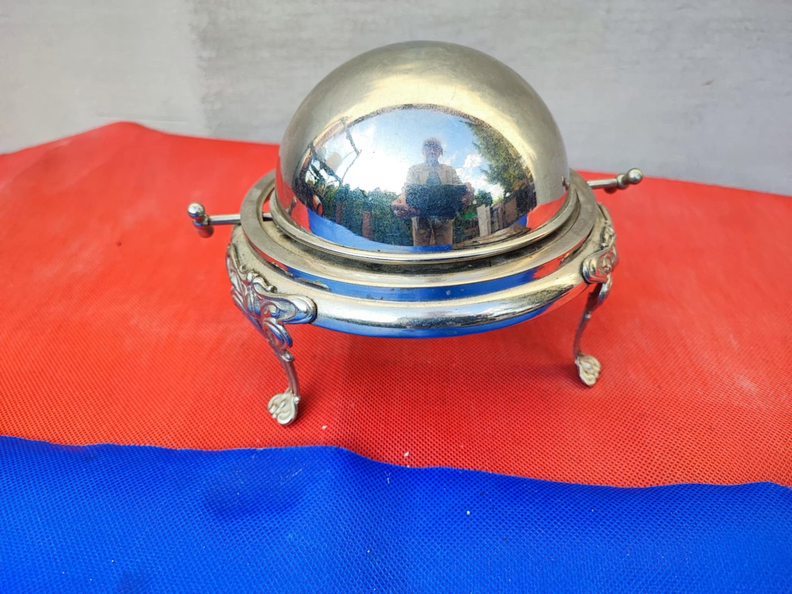 Art Deco Brass-Plated Caviar Container, 1920s for sale at Pamono