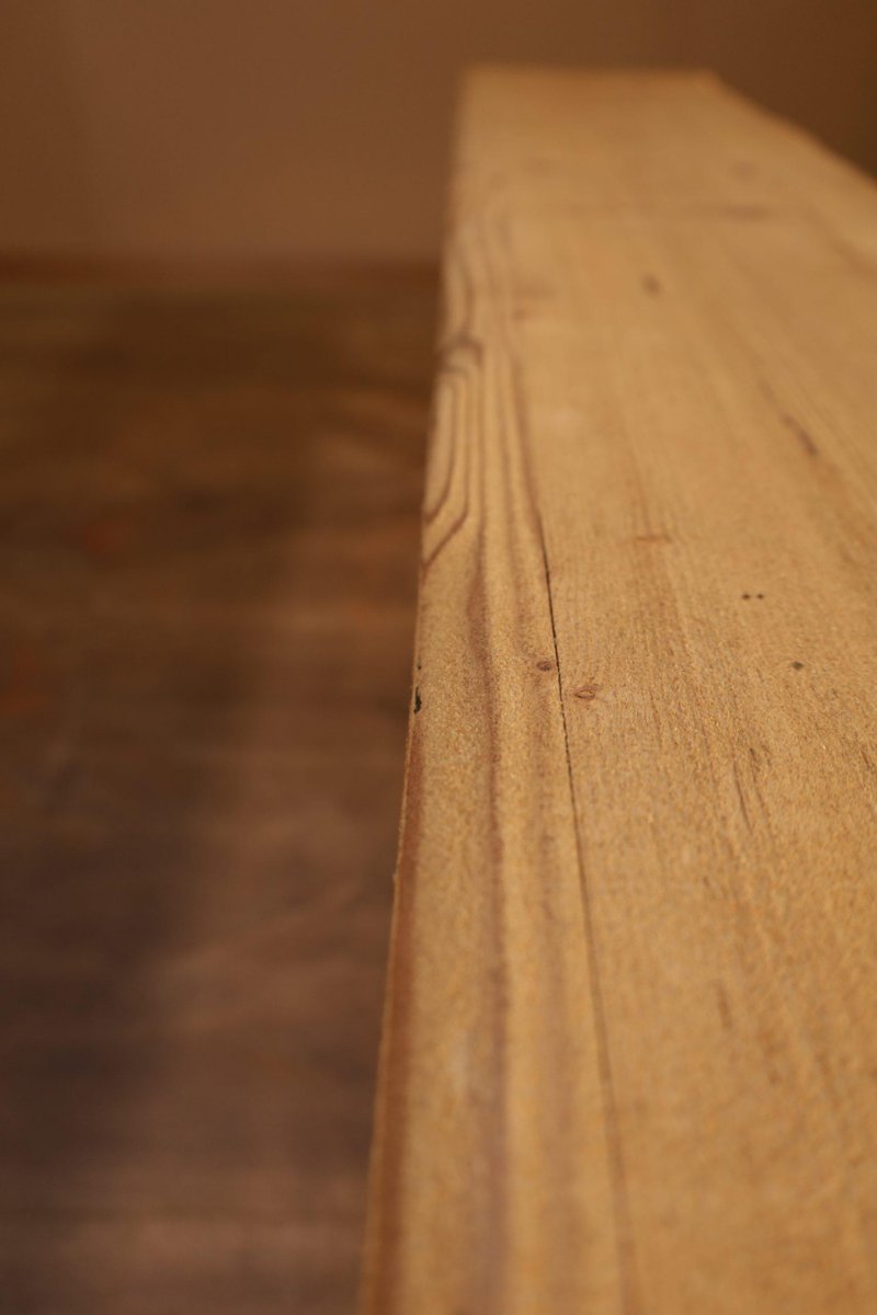 Solid Fir Wood Bench for sale at Pamono