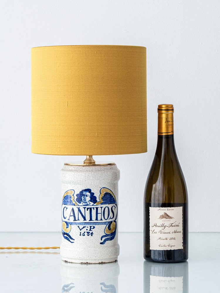 Antique Renaissance Revival Majolica Albarello Table Lamp, Italy, 1870s ...