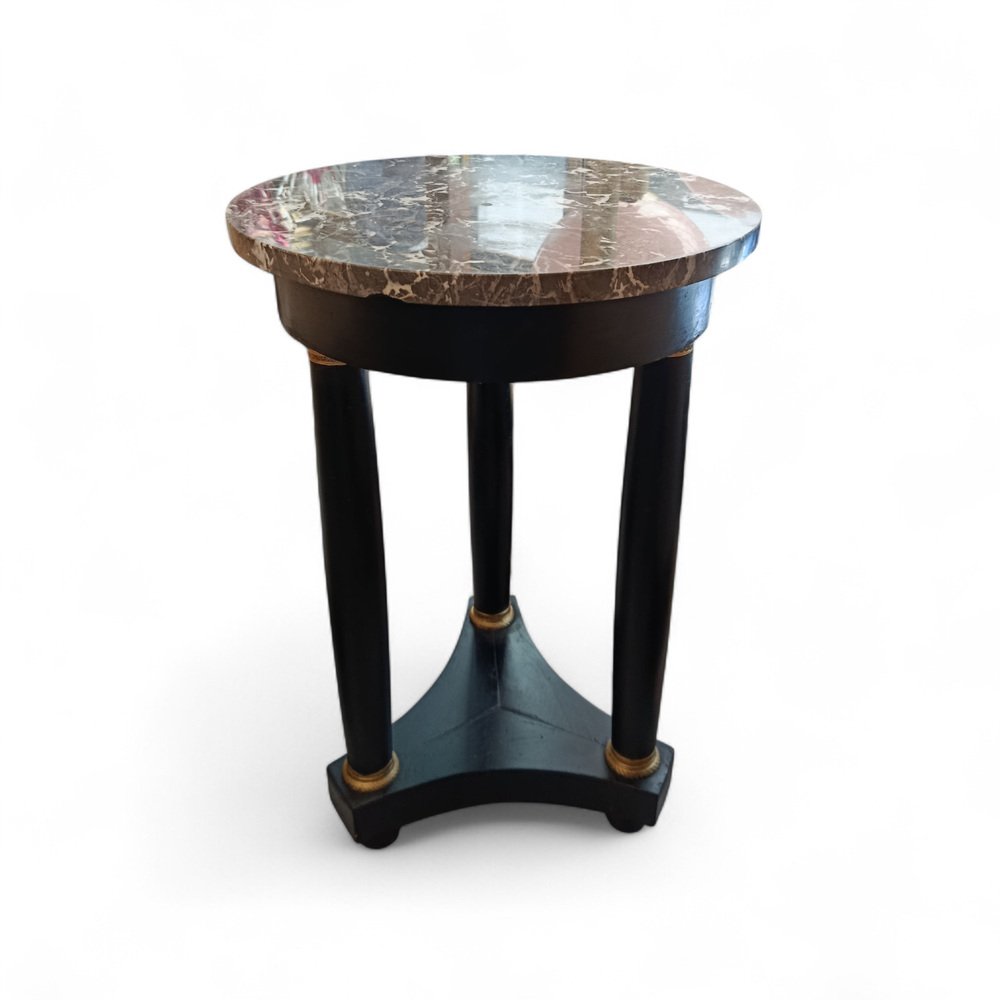 French Neoclassical Gueridon Style Table with Grey Marble, 1800s for ...