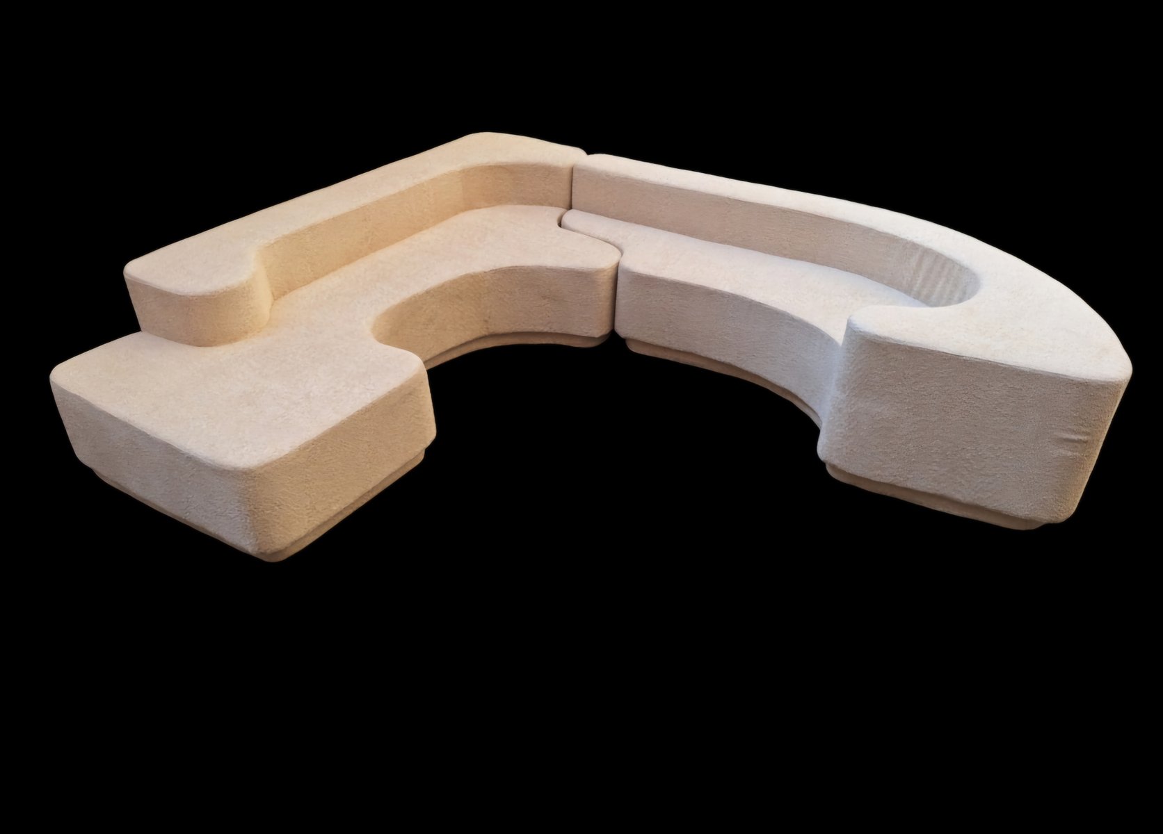 Vintage Lara Sofa in White Bouclé by Roberto Pamio for Stilwood, 1970s ...