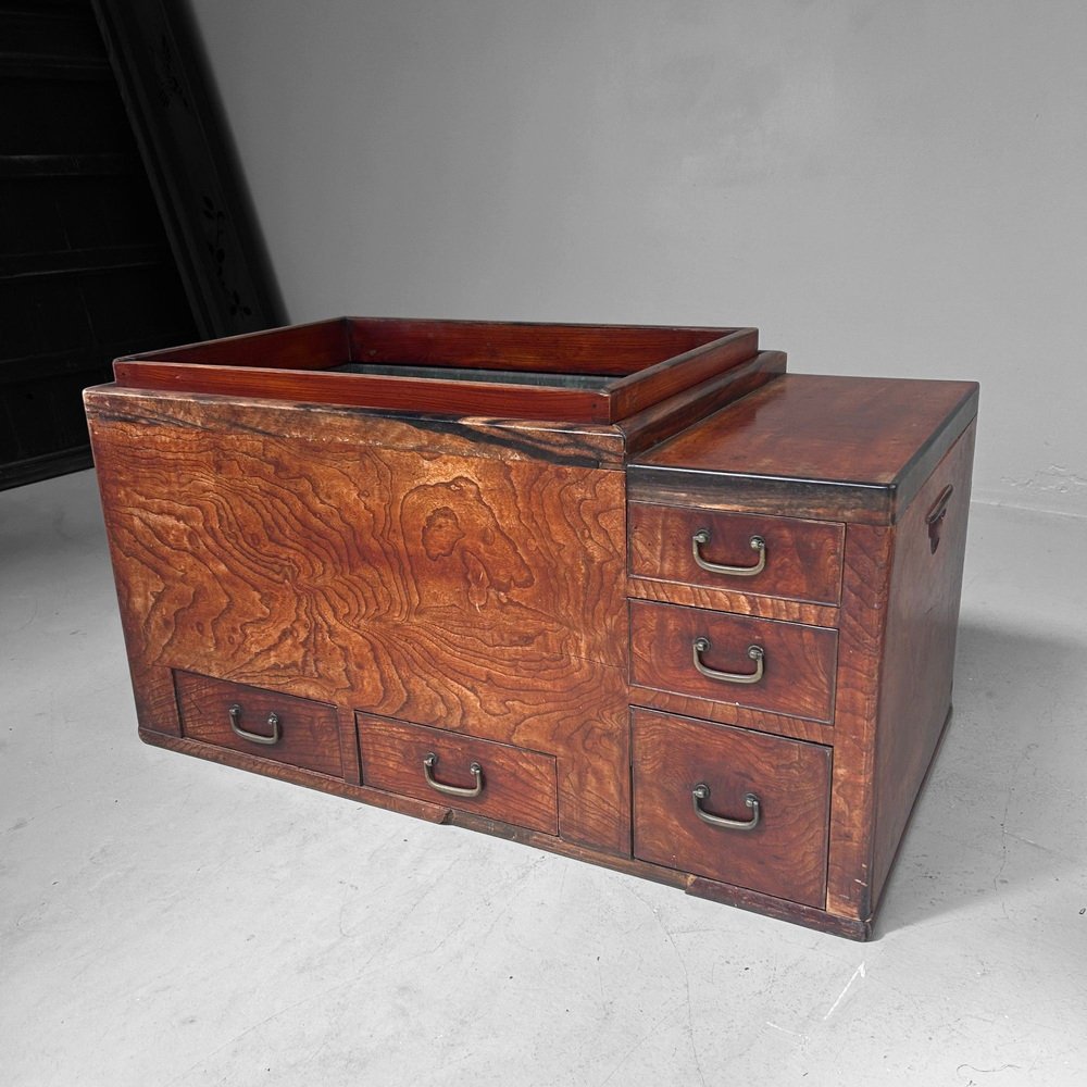 Antique Japanese Hibachi Plant Display Chest, 1900s for sale at Pamono