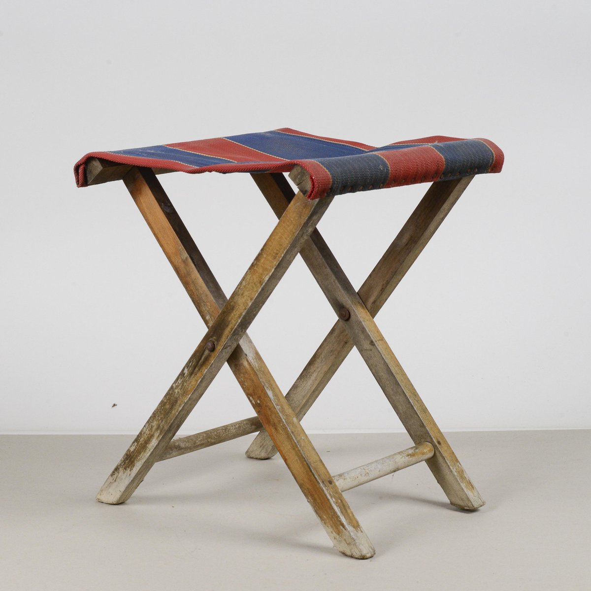 Vintage Folding Beach Stool, 1930s for sale at Pamono