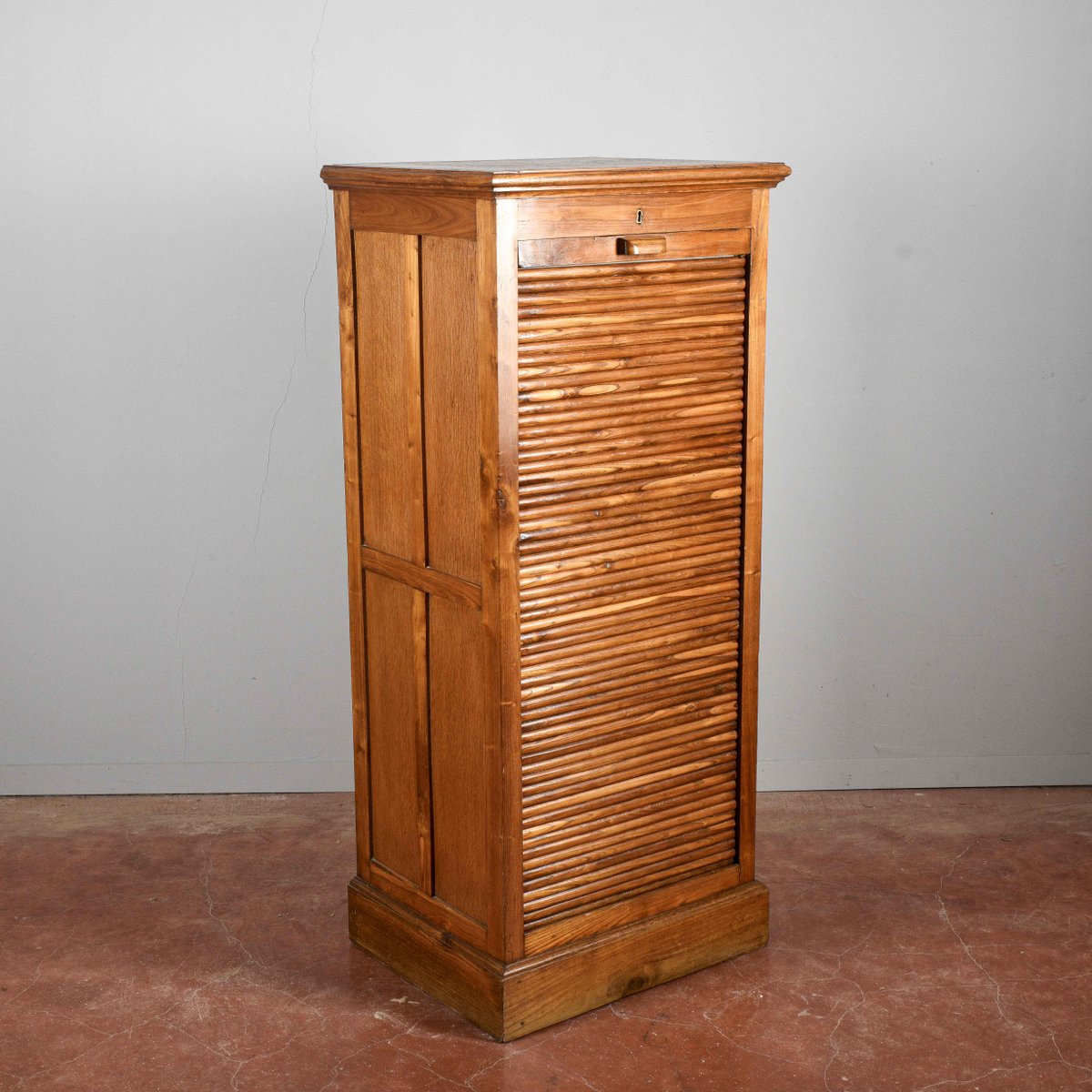 Art Deco Office Rolling Shutter Cabinet with Drawers for sale at Pamono
