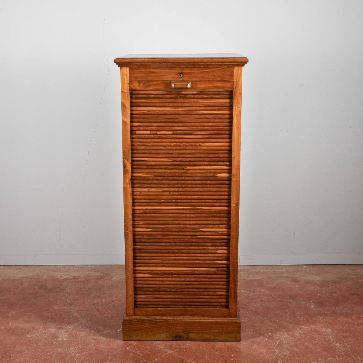 Art Deco Office Rolling Shutter Cabinet with Drawers for sale at Pamono