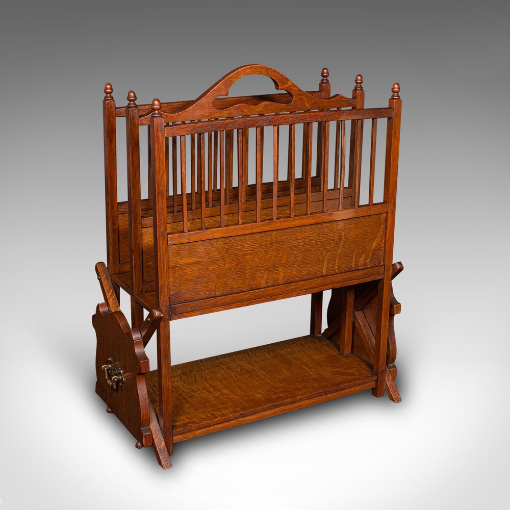 Antique Metamorphic Canterbury Stand, English, Oak, Magazine Rack ...