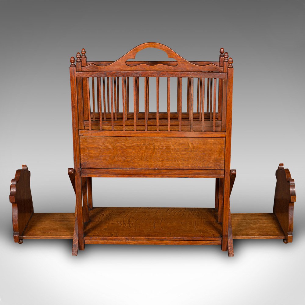 Antique Metamorphic Canterbury Stand, English, Oak, Magazine Rack ...
