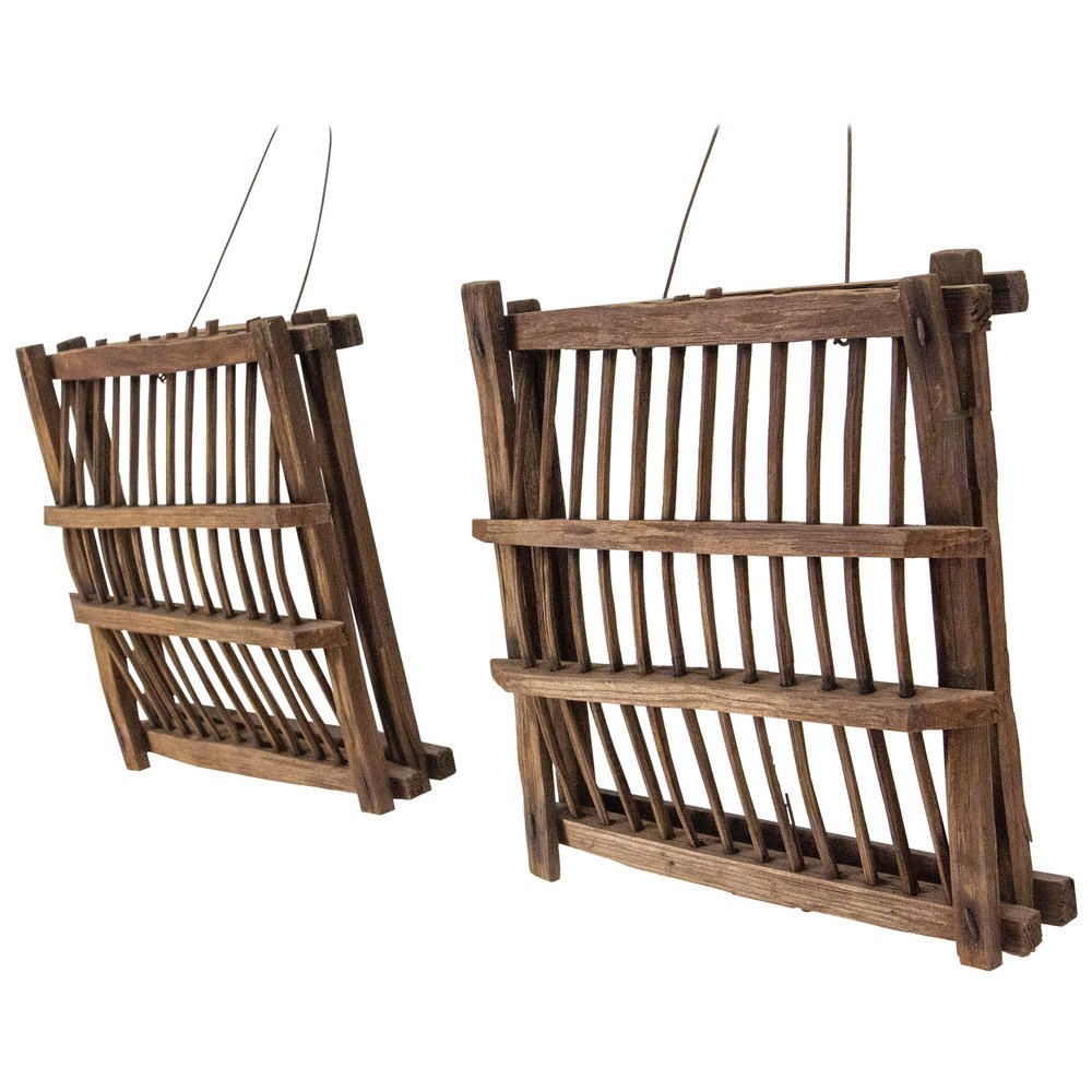 French Traditional Bird Trap Wall Decorations, 1920s, Set of 2 for sale ...