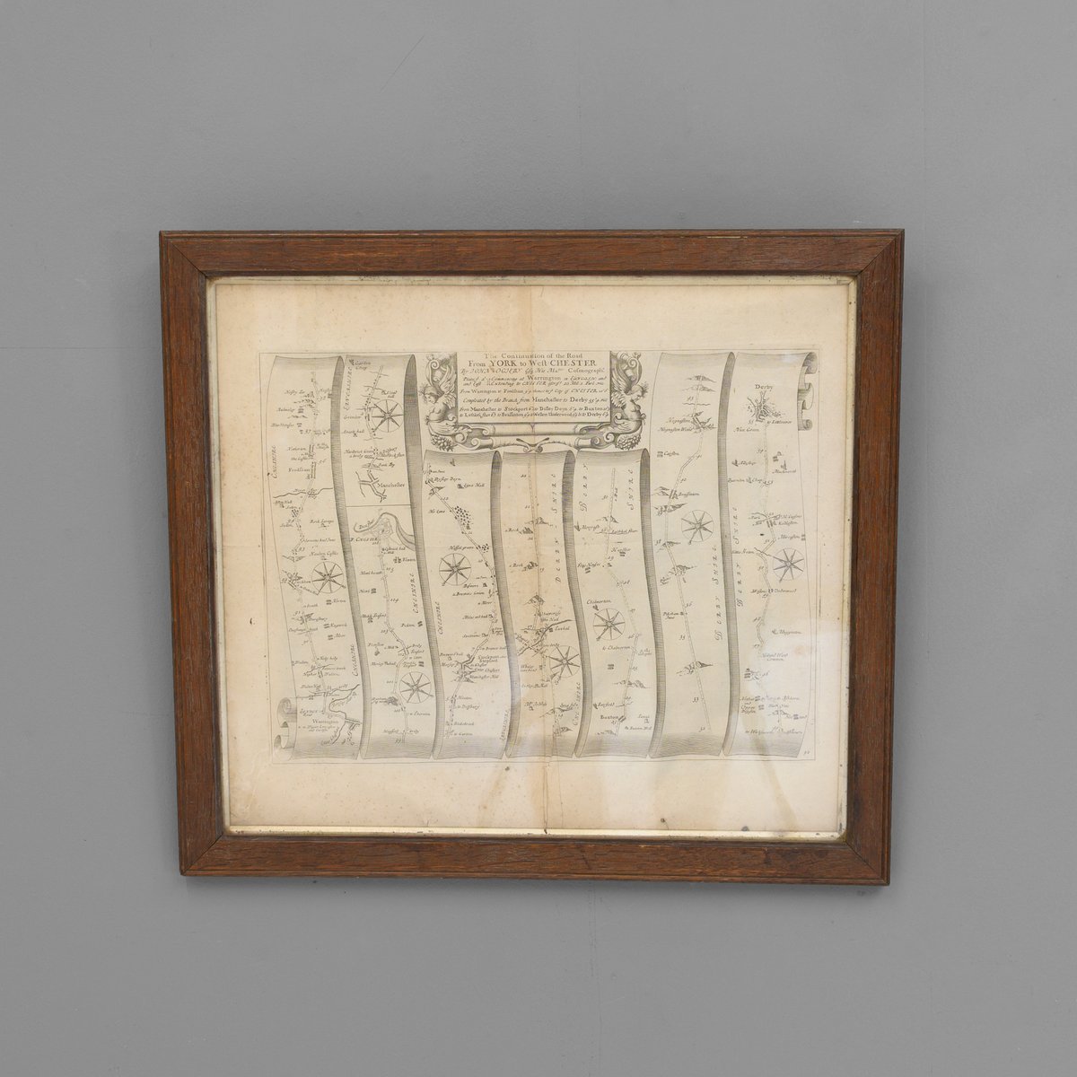 Map of the York to Weft-Chester Road, 1700s for sale at Pamono