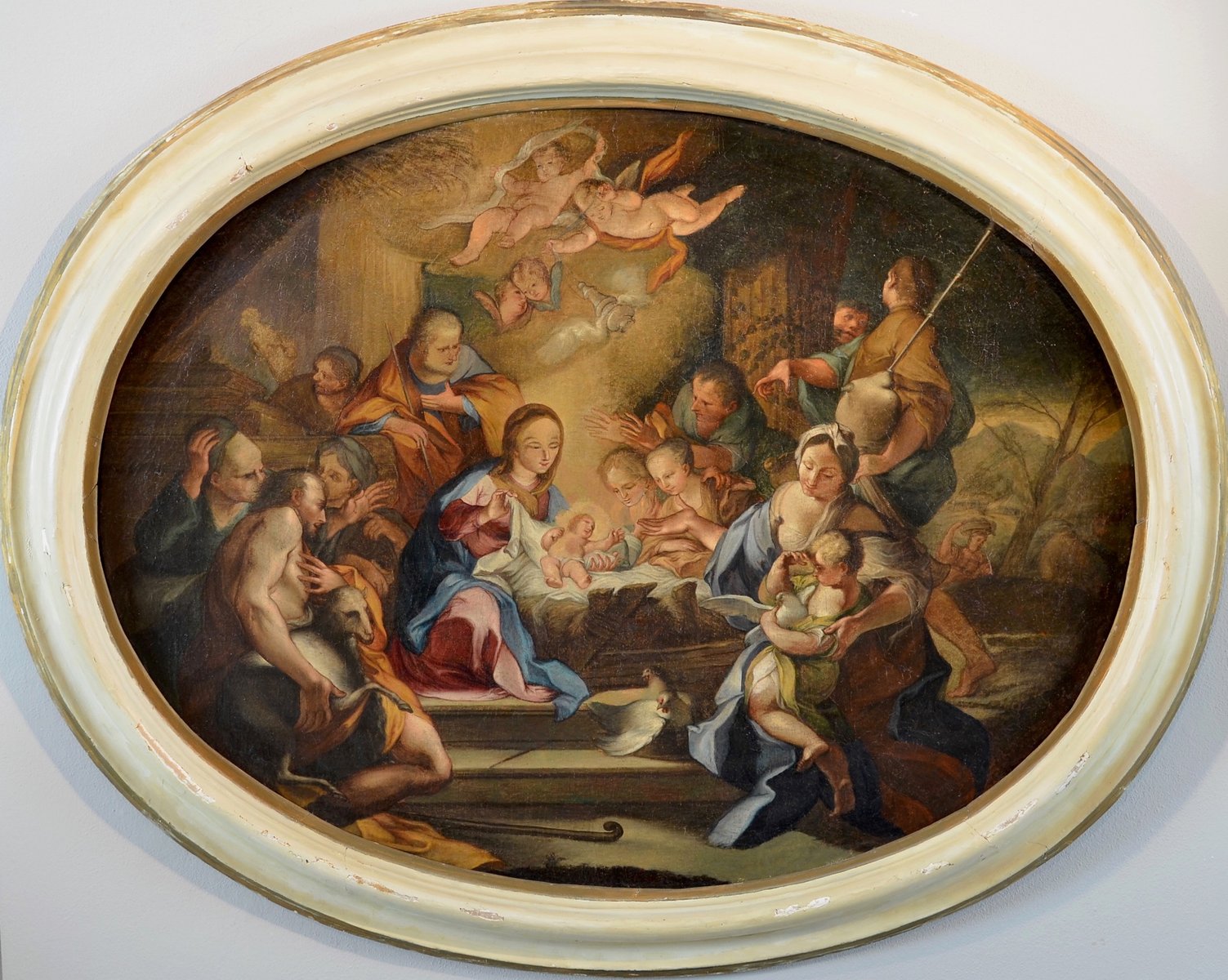 Circle of Sebastiano Conca, Adoration of the Shepherds, 1720, Oil on ...