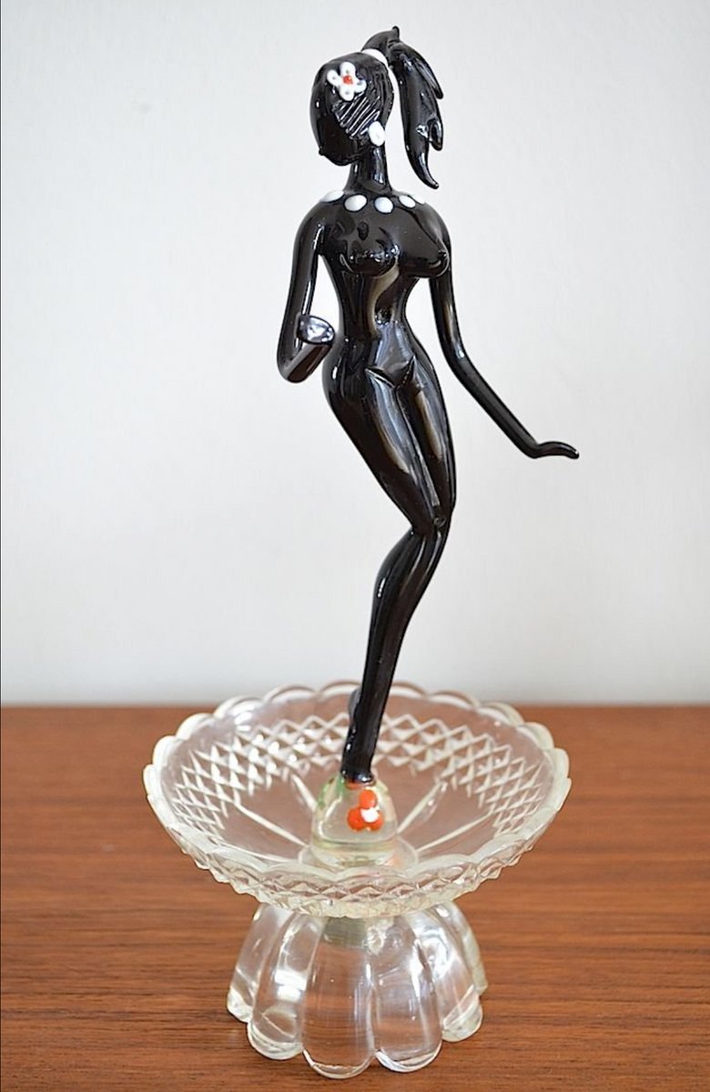 Mid-Century Modern Murano Glass Dancer Figurine, 1950s for sale at Pamono