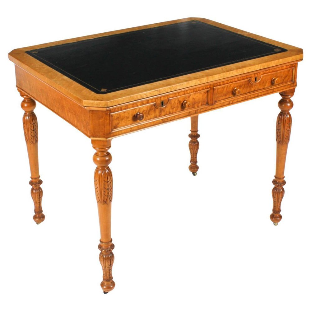 Antique Birdseye Maple Writing Table, 1800s for sale at Pamono