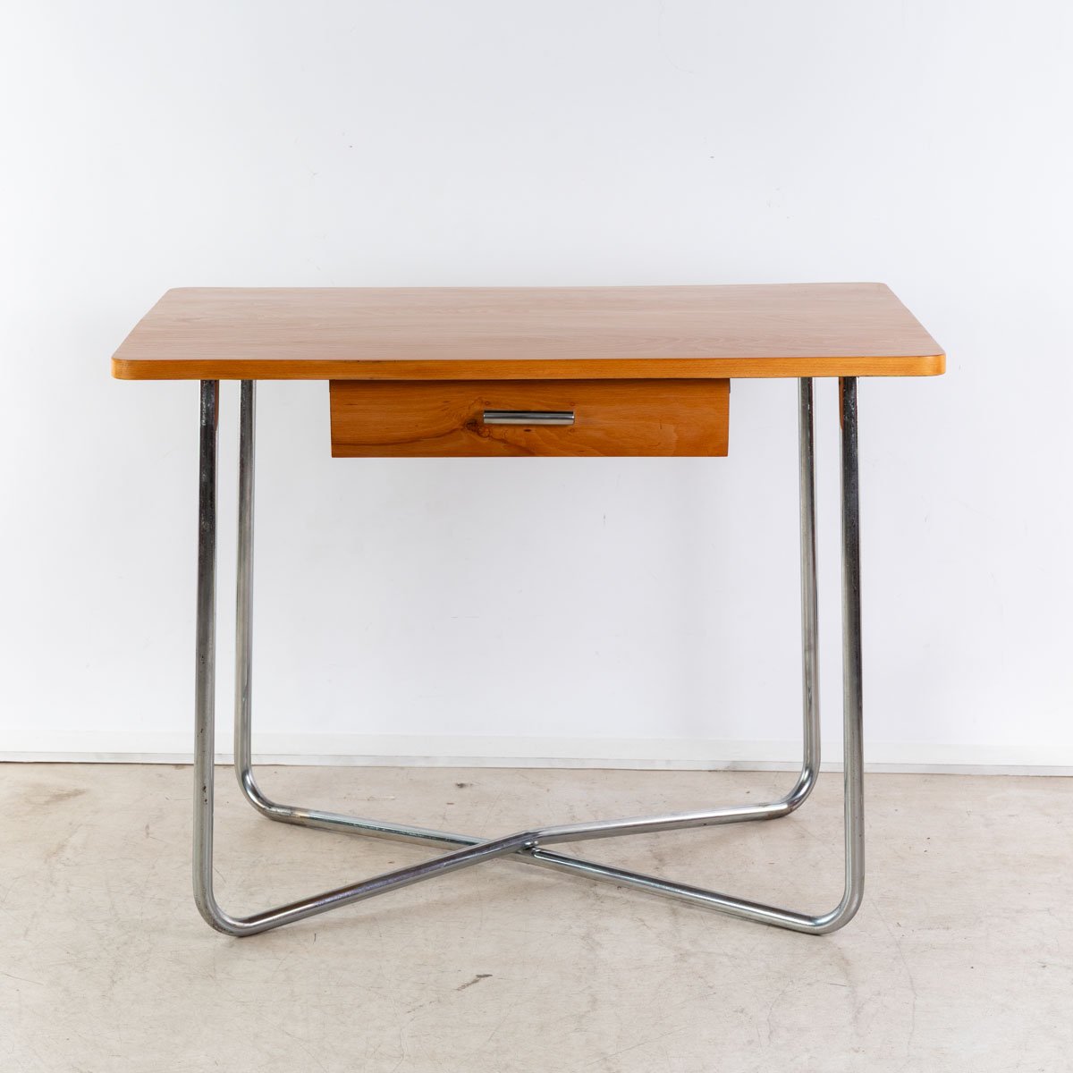 Bauhaus Table with Drawer by Rudolf Vichr, 1930s for sale at Pamono