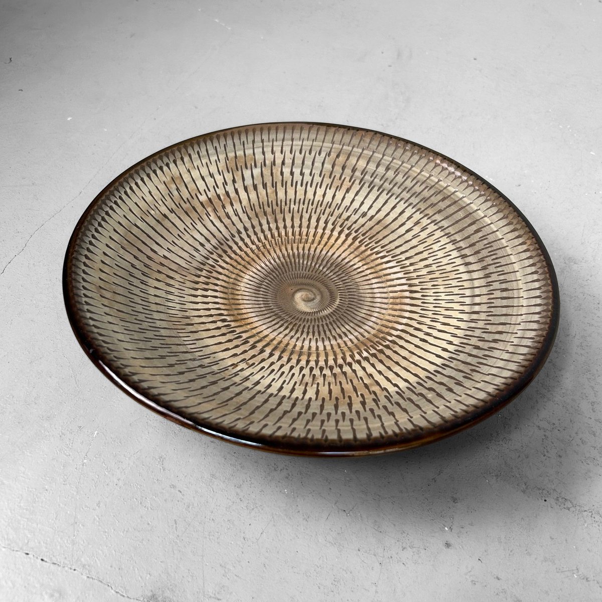 Japanese Onta Yaki Ceramic Plate, 1950 for sale at Pamono