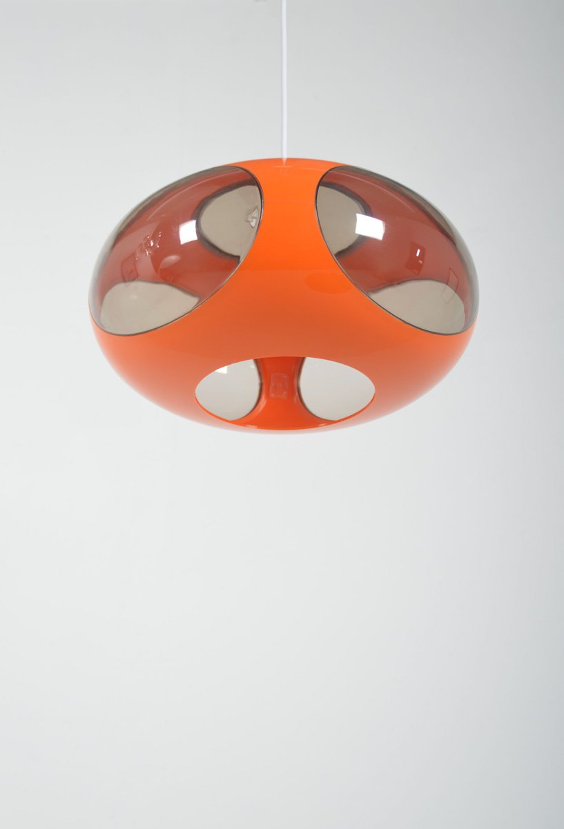 Space Age UFO Pendant Lamp Bug Eye in Orange from Massive, 1970s for ...