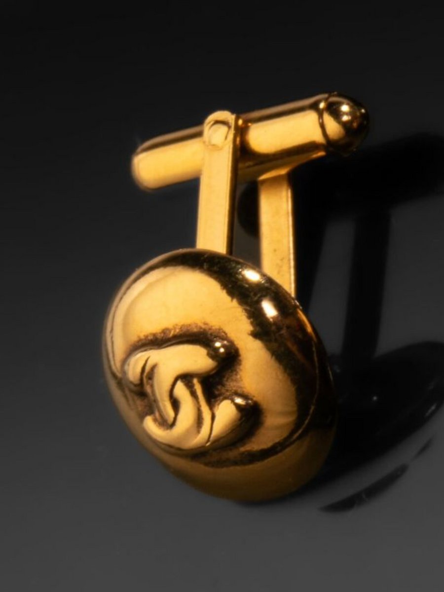 Vintage Gilded Metal Handle Buttons with Double C Logo No. 368 from ...