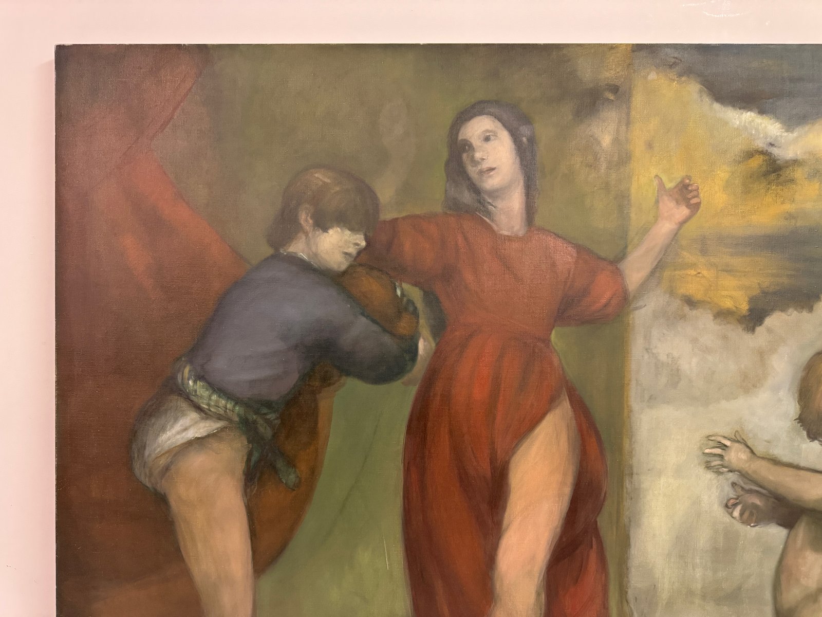 Paul Storey, Three Figures with a Dog, 1980s, Oil on Canvas for sale at ...