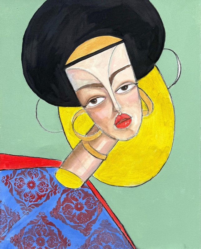 Sam Millington, Yasmin, Oil Painting, 2024 for sale at Pamono