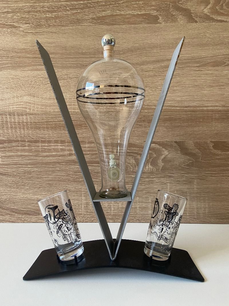 Liqueur Fountain in Blown Glass from Muja, 1970s for sale at Pamono