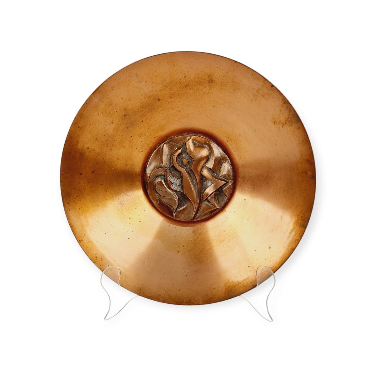 Vintage Arts and Crafts Copper Plate for sale at Pamono