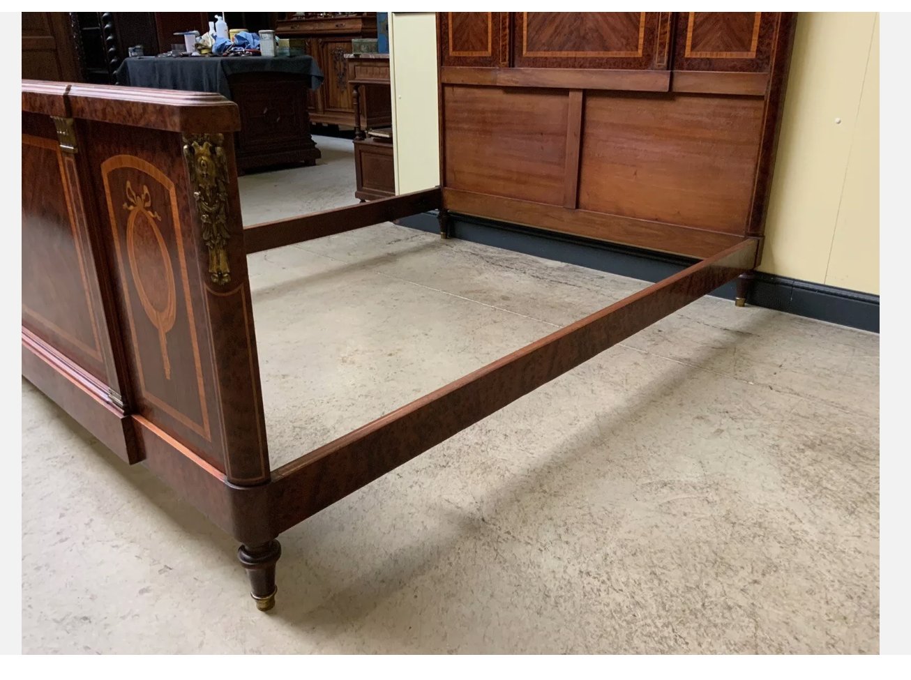 Antique Bed in Rosewood, 1890s for sale at Pamono