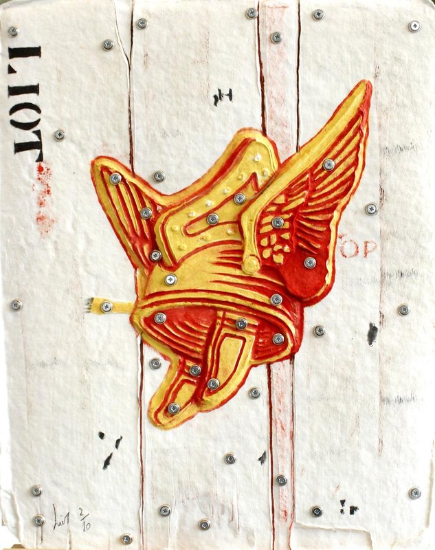 Eric Liot, Gauloise (Orange), Original Aquatint for sale at Pamono