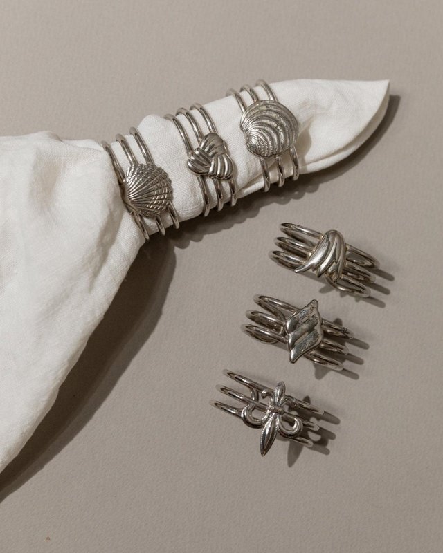 Vintage Napkin Rings, 1960s, Set of 6 for sale at Pamono