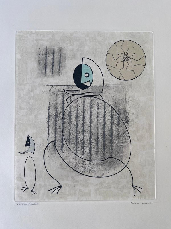 Max Ernst, Birds in Danger, 1970s, Etching for sale at Pamono