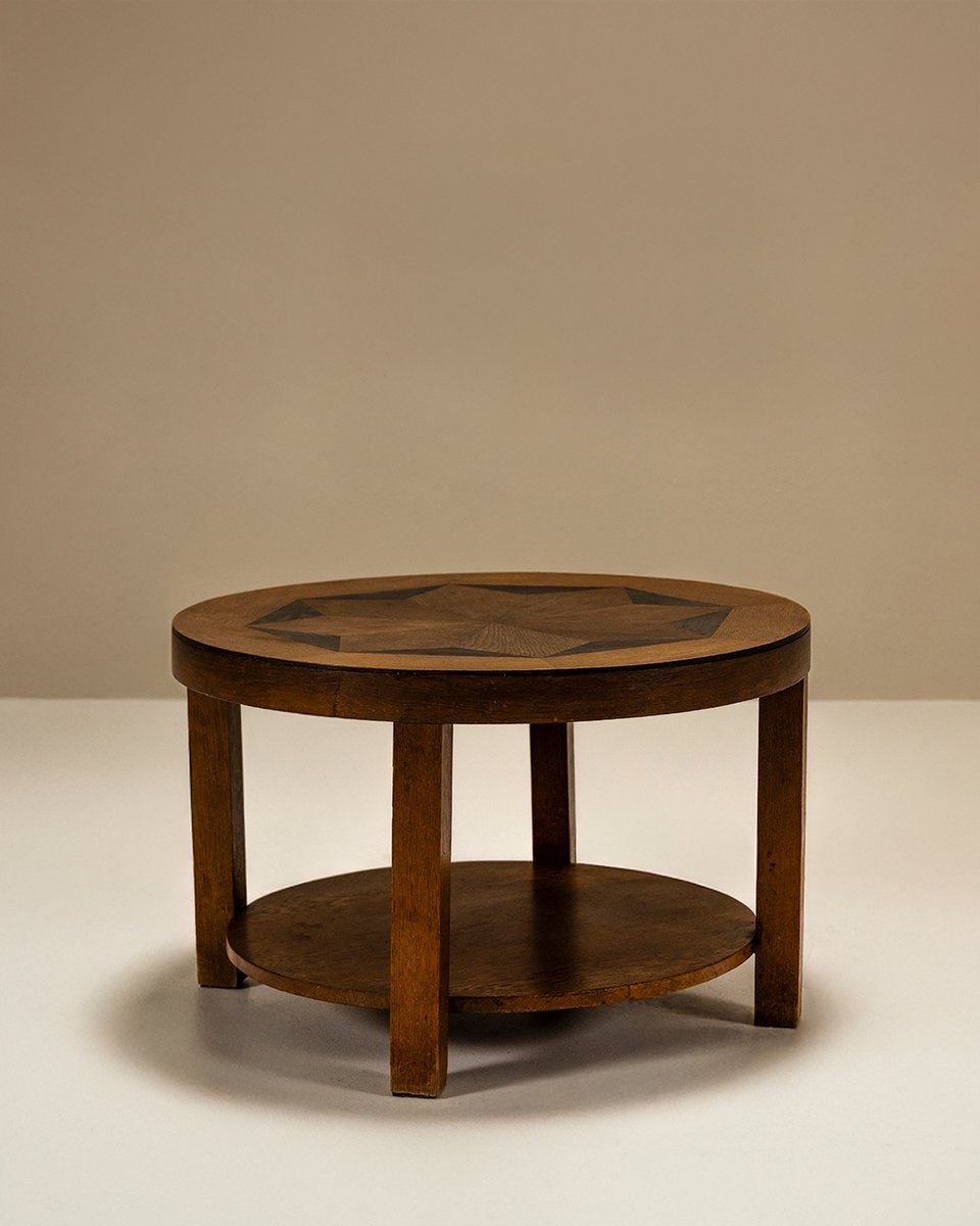 Amsterdam School Coffee Table with Star-Shaped Top, Netherlands, 1930s ...