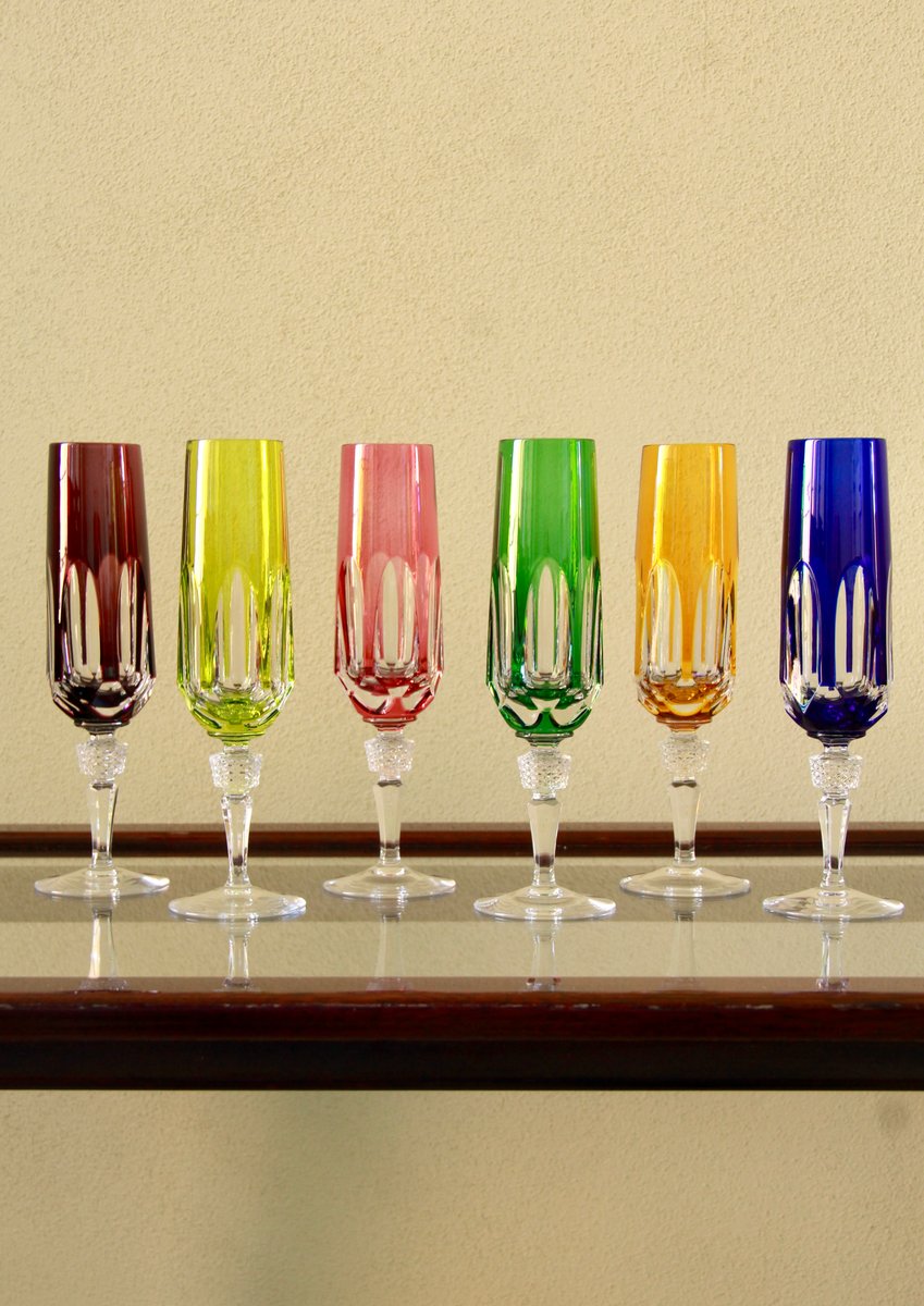Vintage Antika Wine Crystal Glasses by Nachtmann, 1970s, Set of 6 for ...
