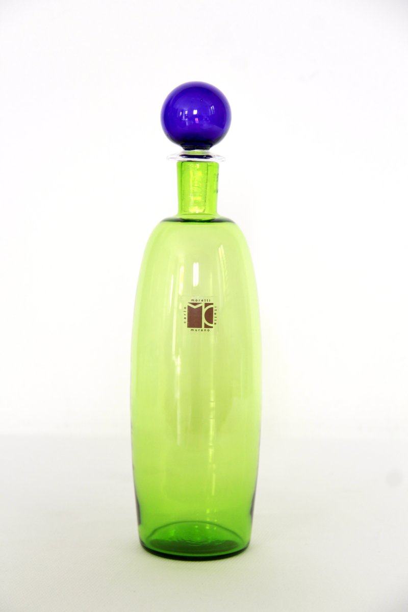 Vintage Murano Art Glass Bottle by Carlo Moretti, Italy, 1980s for sale ...