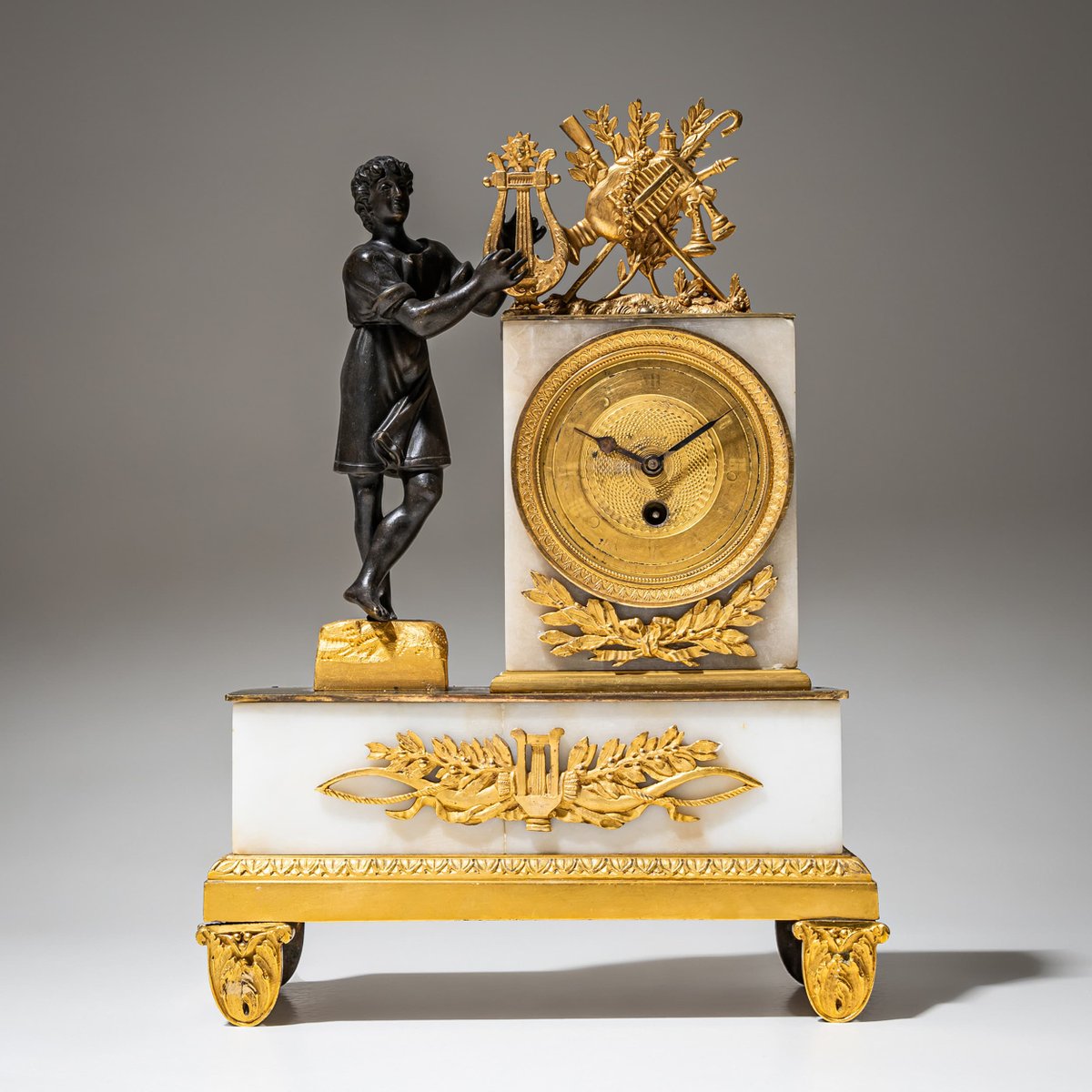 Mantel Clock with Orpheus Figure, 1800s for sale at Pamono