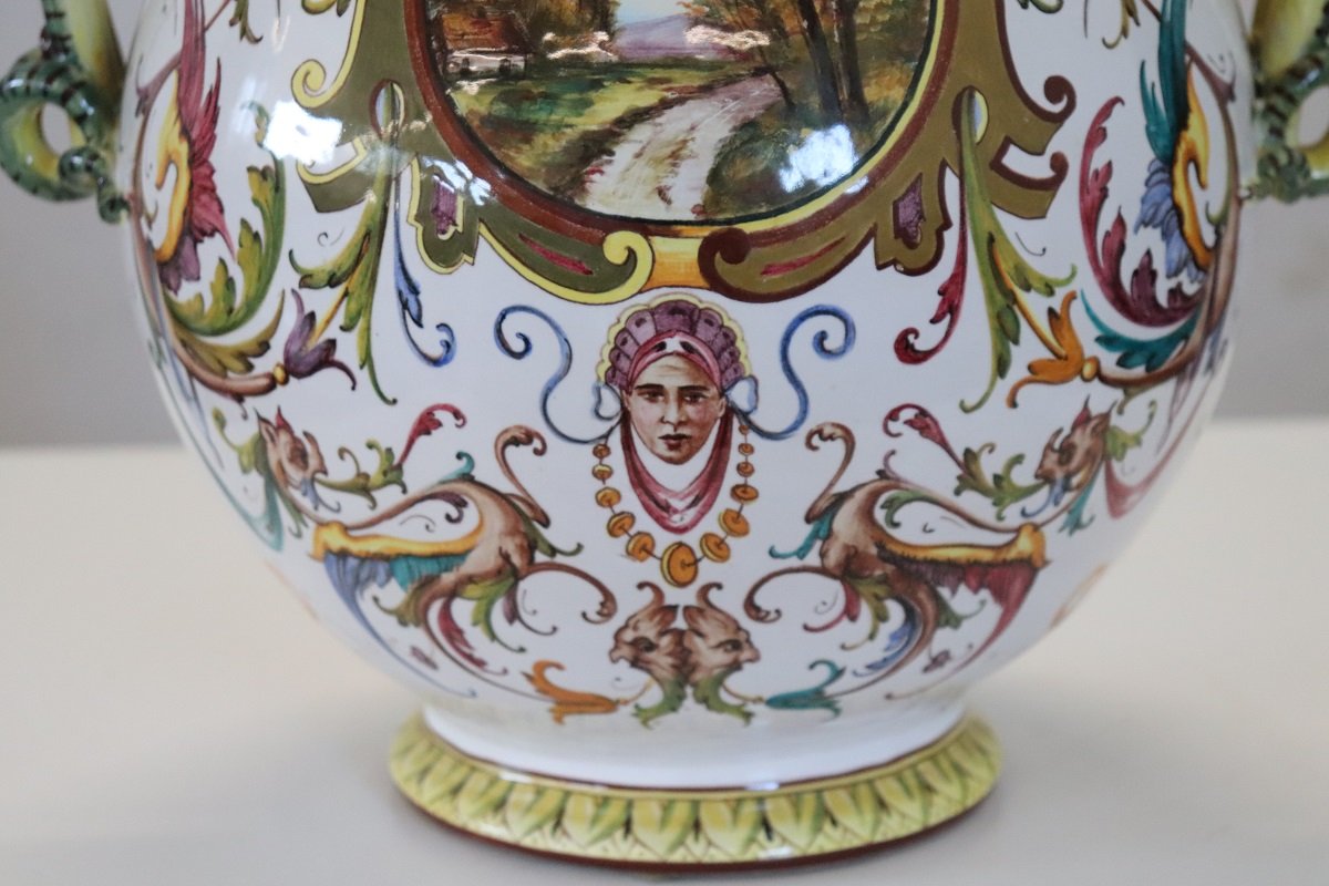 Ceramic Vase with Classical Decor from Faenza, Italy, 1950s for sale at ...