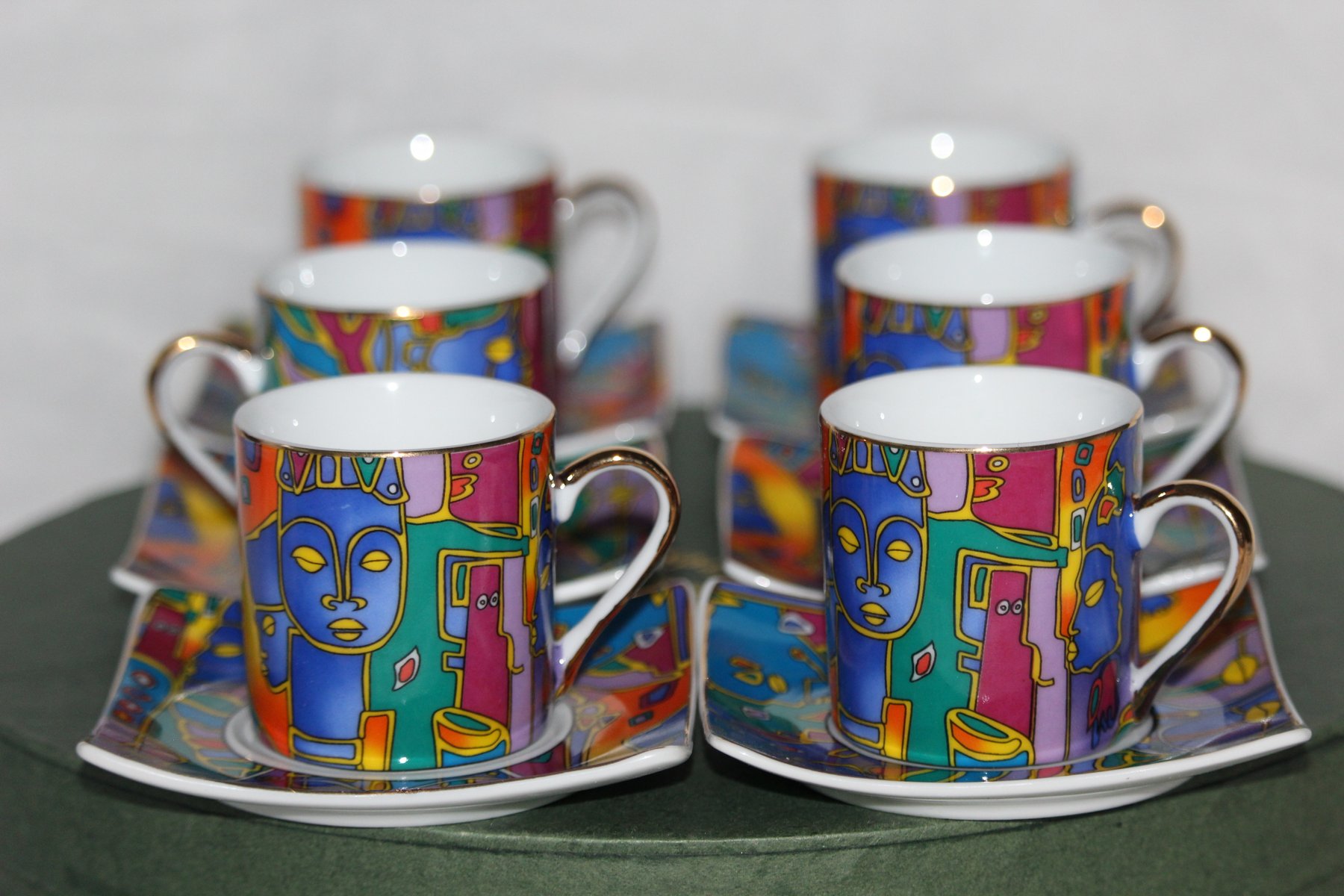 Porcelain Coffee Service, 1990s, Set of 12 for sale at Pamono