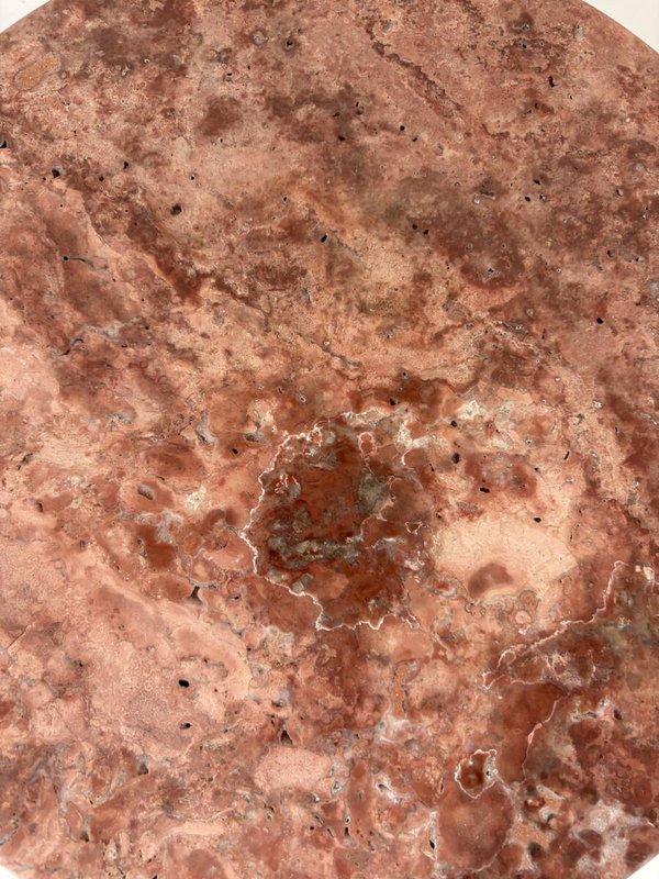 Pink Travertine Side Tables, Set of 2 for sale at Pamono