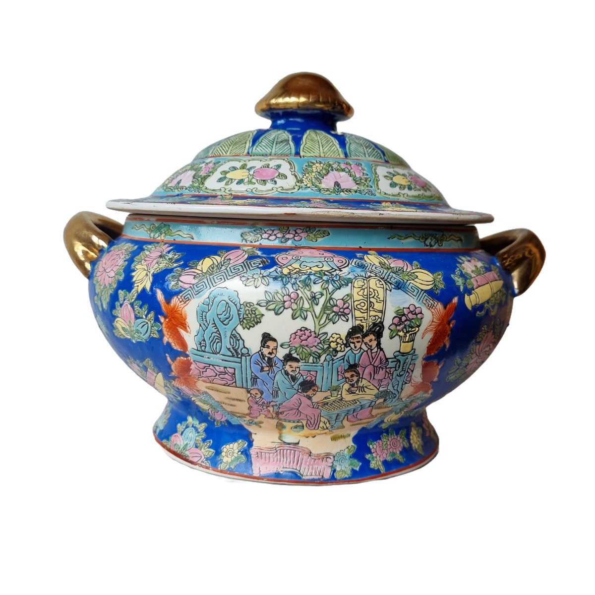 Mid-Century Porcelain Chinese Tureen, 1920s for sale at Pamono