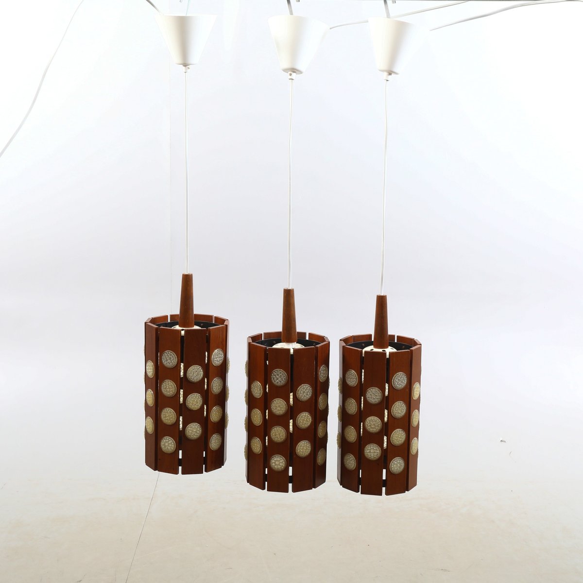 Wood Pendant Light attributed to Verner Schou, Denmark, 1960s for sale ...