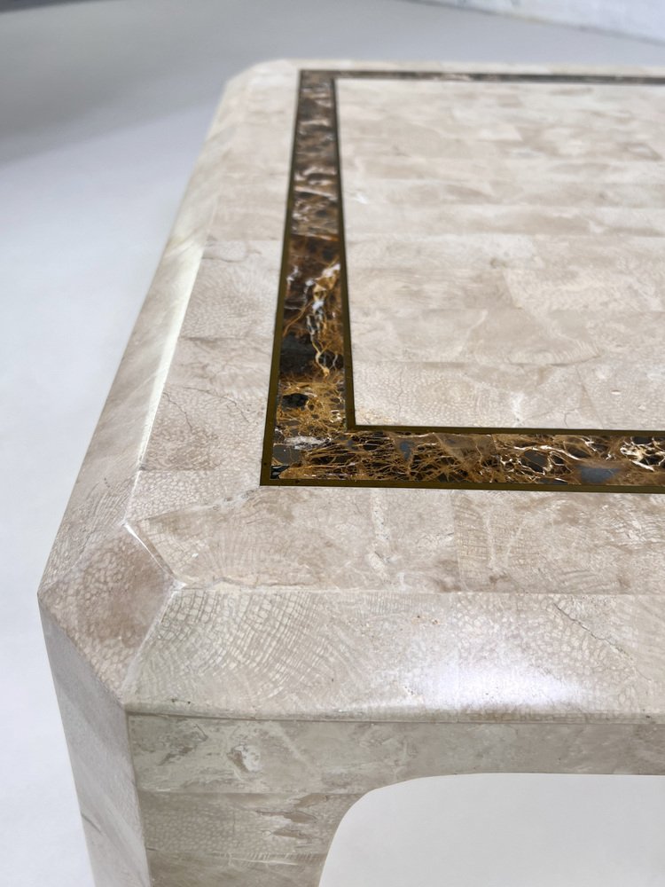 Coffee Table in Marquetry, 1980s for sale at Pamono