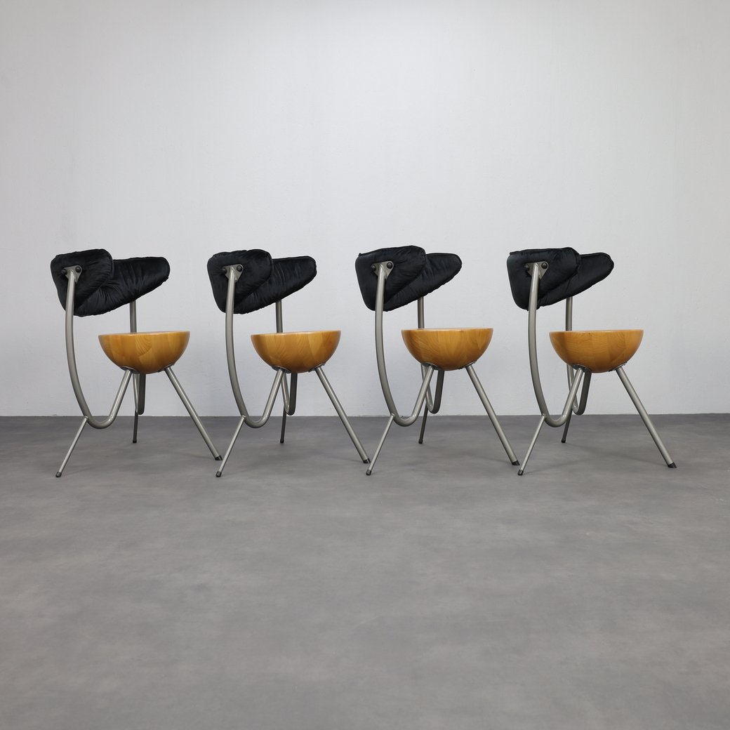 Postmodern Dining Chairs by Rob Eckhardt, 1980s, Set of 4 for sale at ...