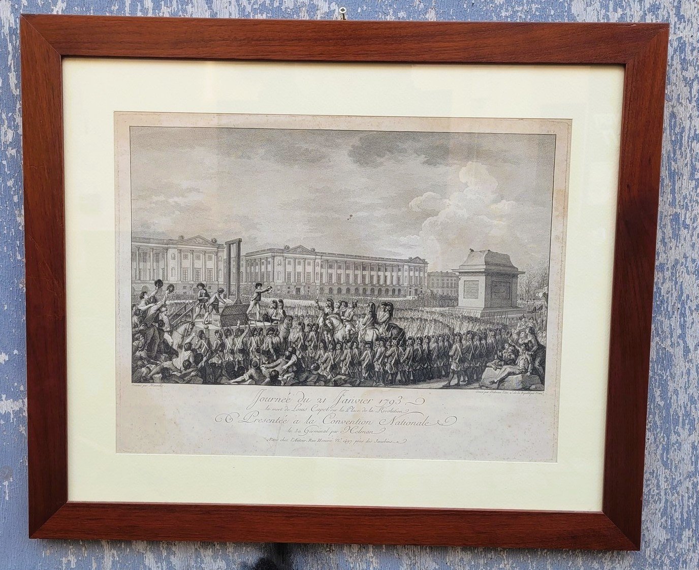 French Revolution Scenes, 19th Century, Engravings, Framed, Set of 2 ...
